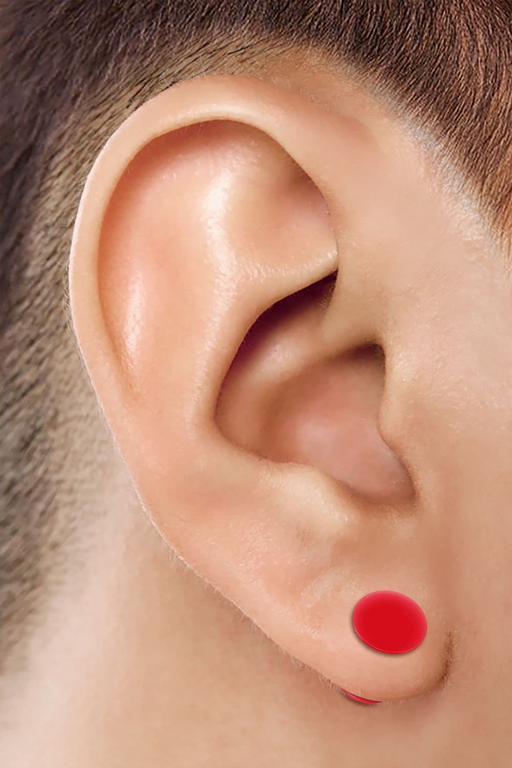 BanaVega Silicone Double Flared Saddle Black Skin White Ear Stretcher Gauge Plugs Lobe Earring Piercing Jewelry See More Sizes (Y2-4pcs 20mm SN RE)