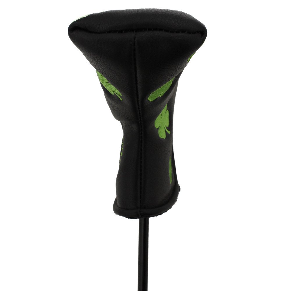 Black Clover All Over Clover Putter Cover (Black with Lime Clovers)