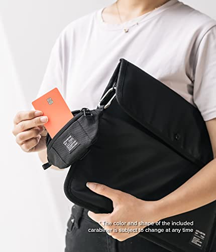 Ringke Mini Pouch Sling Bag Compatible with AirPods Pro Case and AirPods 3rd, 2nd, 1st Generation Case, Galaxy Buds Pouch, Universal Wireless Ear Buds Cover with Keychain for Women, Men - Black