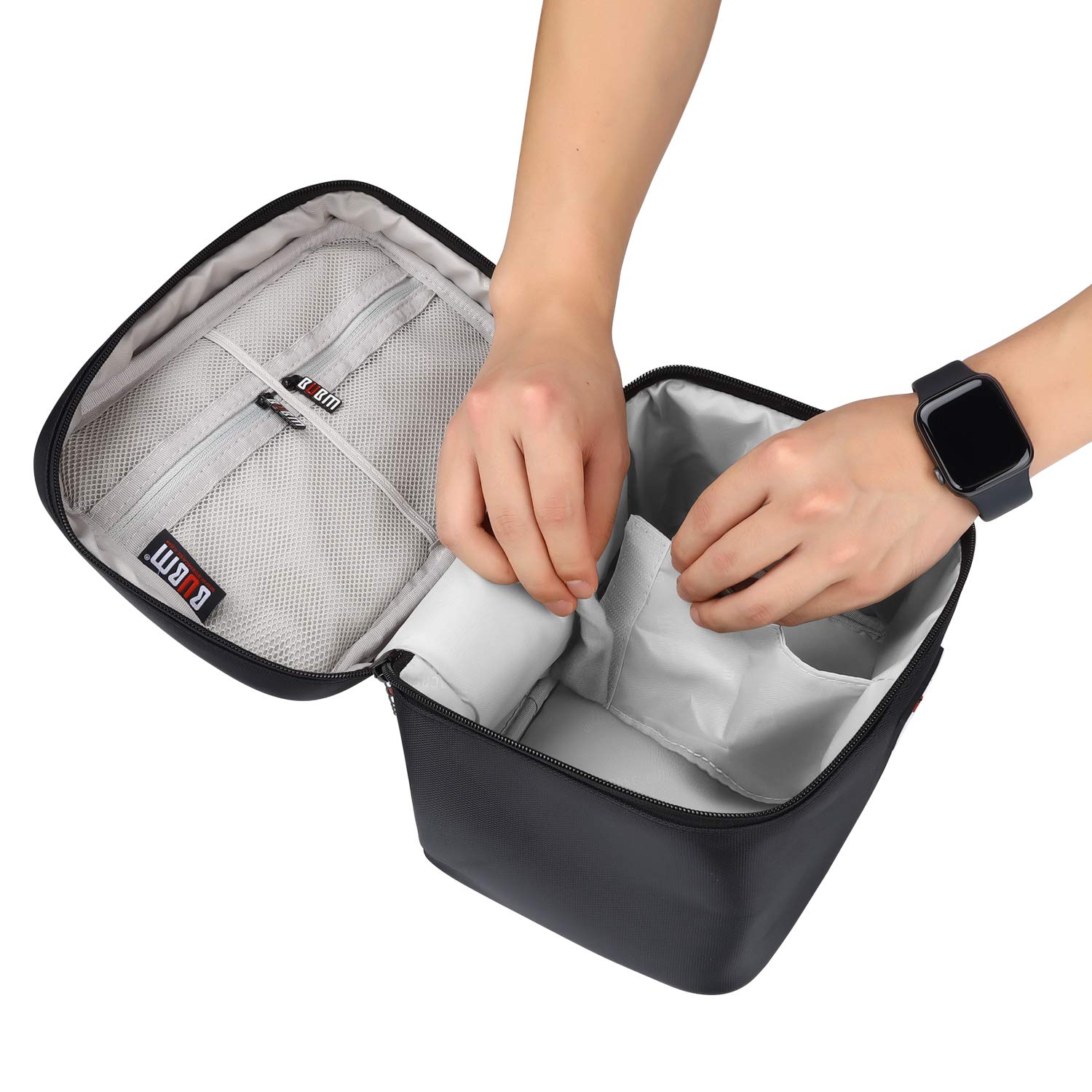 BUBM Portable Carrying Case Compatible with PS4/ PS4 PRO, Fit Xbox One Game Disc Storage Bag Travel Case(Hold Up to 15 Discs)-Black