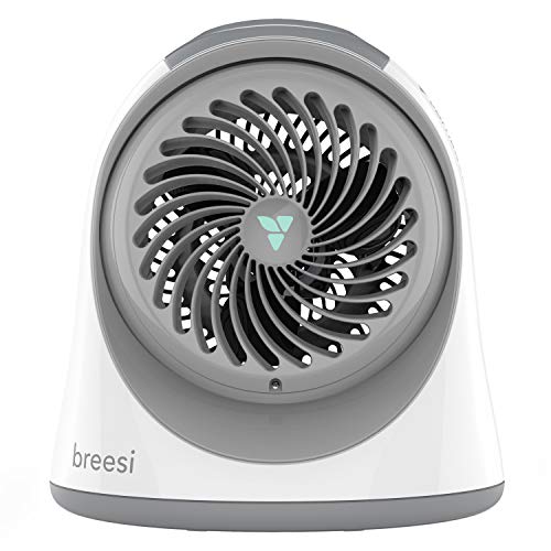 Vornadobaby Breesi Nursery Air Circulator Fan for Baby and Kids Room with Child Lock, Hidden Cord Storage, Finger-Friendly Design, White