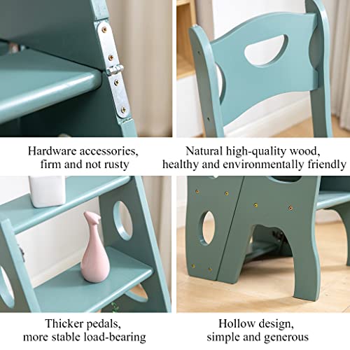 BINGDONGA 2 in 1 Folding Ladder Chair Portable Multifunctional Step Stool Stool Dual Purpose Stepladders Seat for Kitchen/Pantry/Closets and Home Ladder