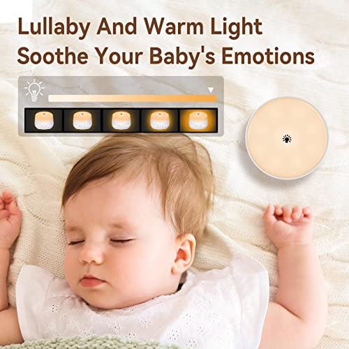 Vtechvat Sound Machine Baby Sound Machine for Sleeping, White Noise Machine with App Control 7 Color Night Light 30 Soothing Sounds Adjustable Volume and Brightness Noise Machine for Baby Adults Kids