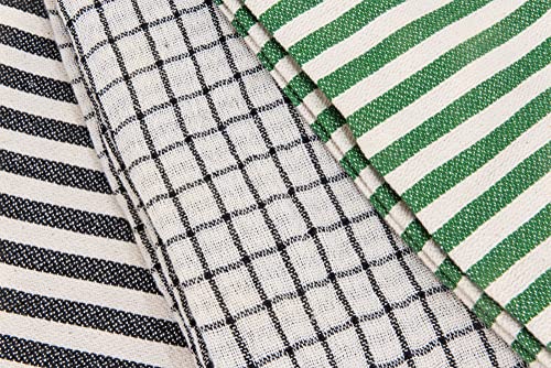 Creative Co-Op Striped Cotton (Set of 3 Pieces) Tea Towels, Multicolored