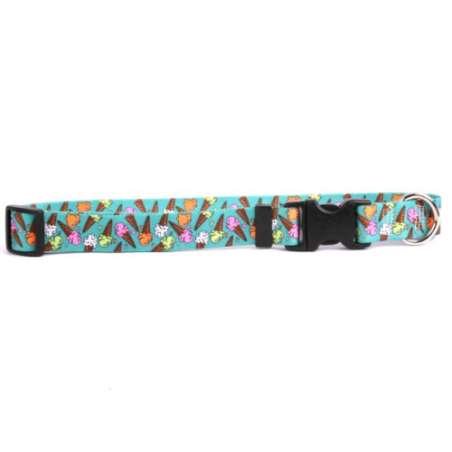 Yellow Dog Design Ice Cream Cones Dog Collar 3/8" Wide and Fits Neck 4 to 9", (ICC101)