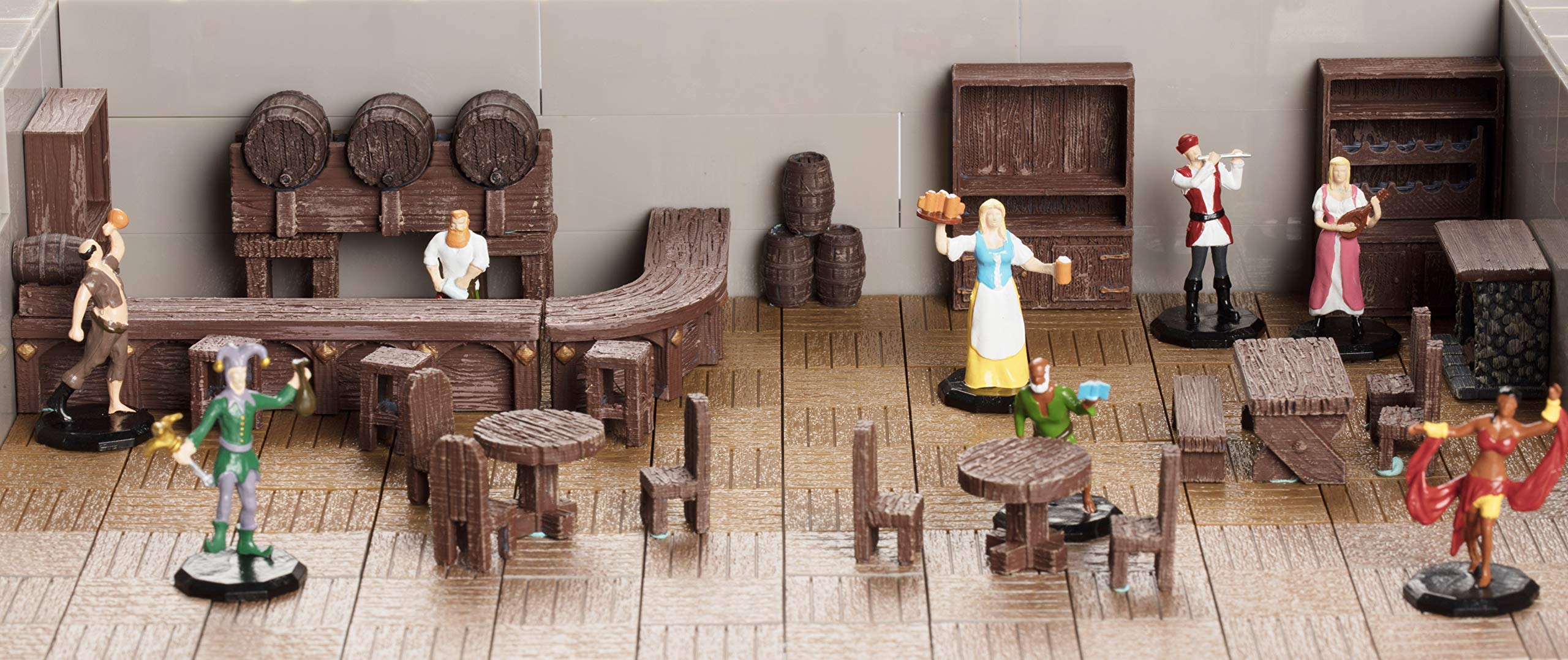 Monster Adventure Terrain- 50pc Wood Plank Tile Expansion Pack- Hand-Painted 1x1 - Tile Set- Amazing Tabletop Terrain in Minute- Customize Your D&D and Pathfinder Dungeons