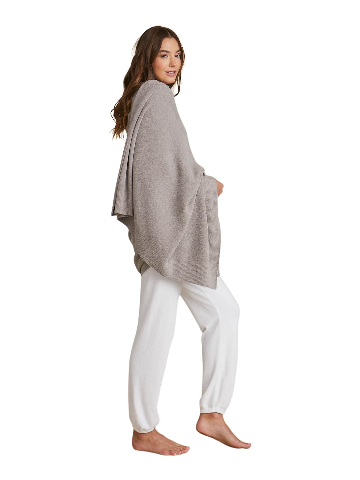 Barefoot Dreams CozyChic Ultra Lite Pashmina, Women’s Wrap, Casual Sweater, Fall Jackets, Great for Gym-One Size, Pewter