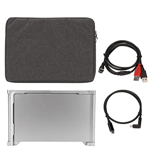 Cryfokt 14 Inch Dual Screen Portable Monitor, Adjustable Angle Retractable Stand 1920x1080 IPS Dual Extension Screen for 15-17 Inch Laptop (S400)