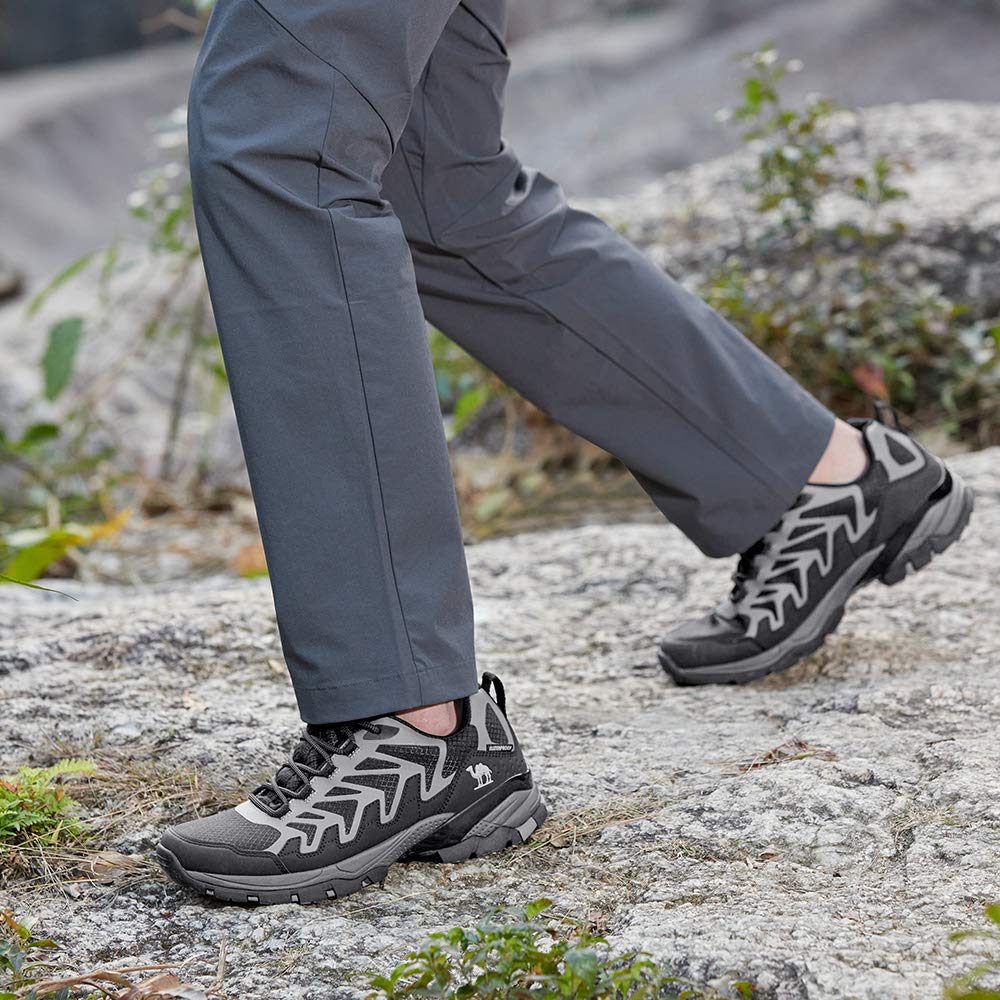 CAMEL CROWN Men Hiking Shoes Lightweight Low Top Hiking Boots Breathable Waterproof Sneakers for Trail Outdoor