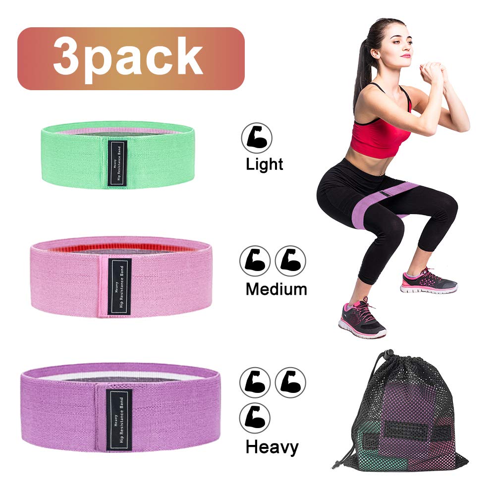 Bufccy Exercise Resistance Bands Set for Men Women Workout Bands Elastic Loops for Butt Glutes Yoga Crossfit Fitness