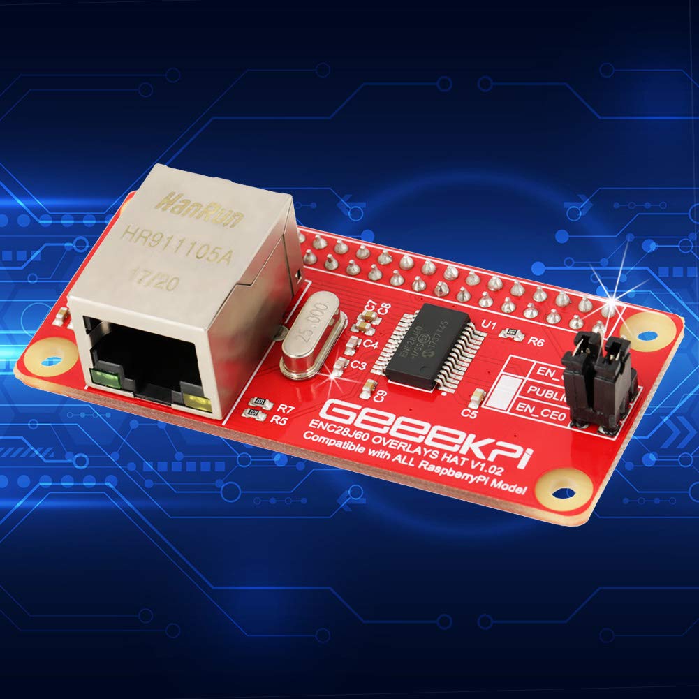 Bewinner ENC28J60 Ethernet LAN Network Adapter Module - Specially Design for Raspberry Pi Zero/W - Easy to Assemble, Easy to Setup - Allows for Raspberry Pi Zero to Access The Network Smoothly
