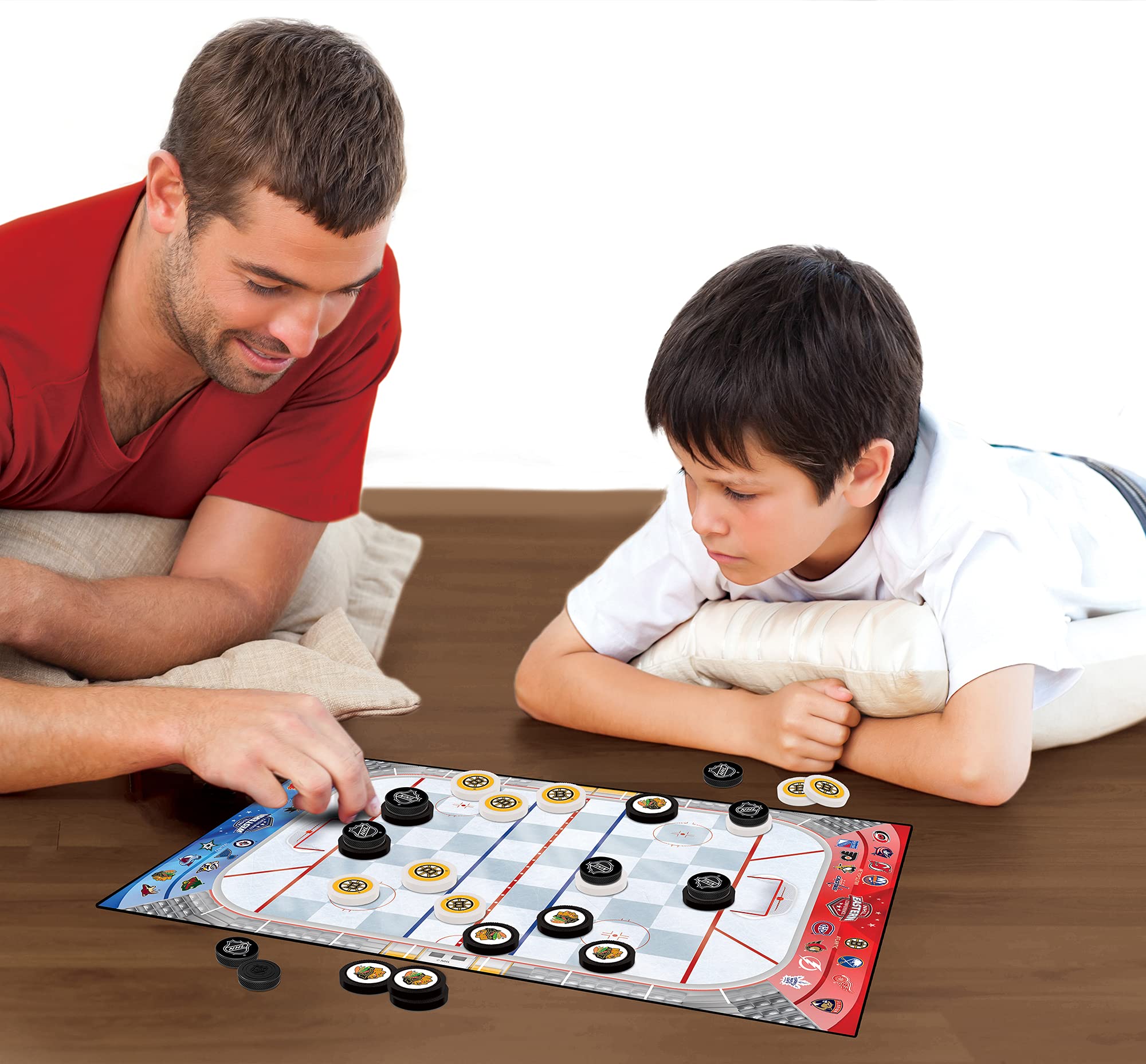 MasterPieces NHL Full League Version Checkers Board Game Team Color, 13" x 21"