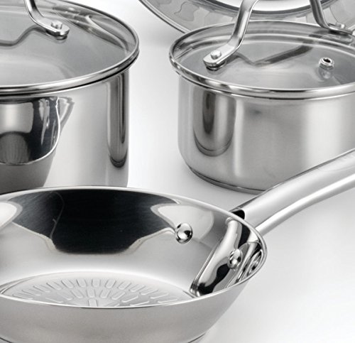 T-fal E75824 Performa Stainless Steel Dishwasher Safe Oven Safe Sauce Pan Cookware, 3-Quart, Silver
