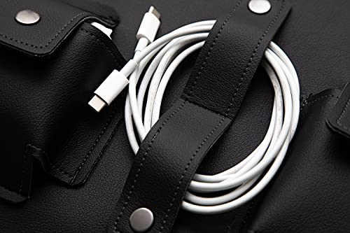 Handmade MacBook Bag for 13" 15" 16" MacBook Pro/Air, Laptop Organizer with Mouse & Charger Pockets