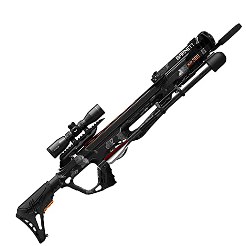 Barnett CROSSBOWS Explorer XP 380 Crossbow Package with 4x32 Scope, Carbon Arrows, Quiver, Rope Cocking Device and 5-Pack 20" Headhunter Arrows
