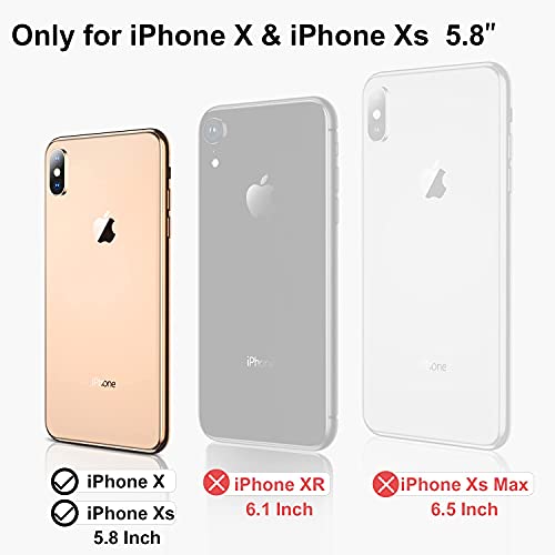 Humixx Shockproof Series iPhone X Case/iPhone Xs Case, [Military Grade Drop Tested] [Upgrading Material] Translucent Matte Case with Soft Edge, Heavy Duty Protective Case, 5.8 Inch Black