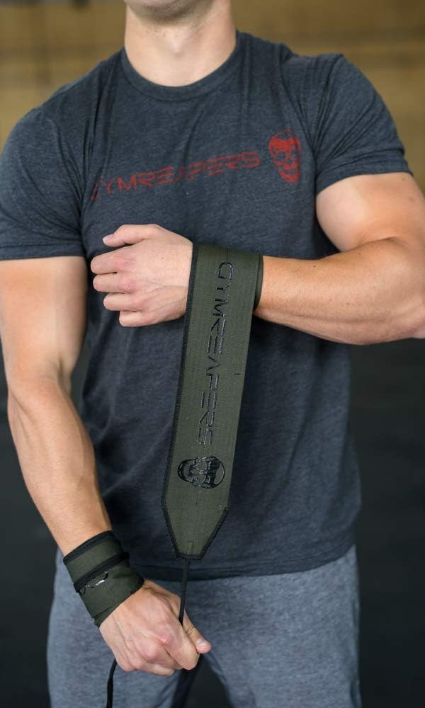 Gymreapers Strength Wrist Wraps for Cross Training, Olympic Lifting, Strength Training, WOD Workouts - Strong Wrist Support for Men and Women - Fits All Wrist Sizes | Men and Women (Ranger Green)