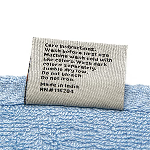 Gold Coast Egyptian Cotton Cottage Blue Bath Sheet and 4 Washcloths Set