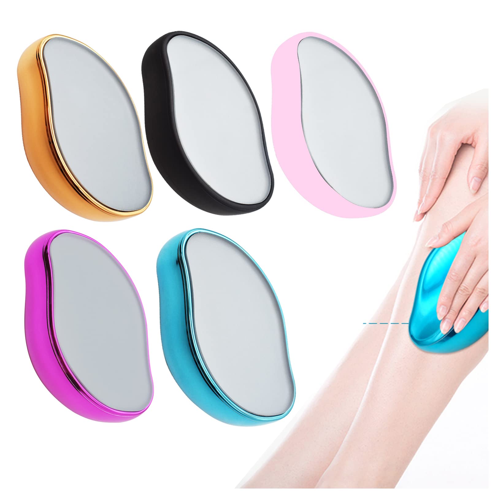 Crystal Clear Physical Epilator Stone Painless Portable Women And Men Eraser Crystal Hair Remover (Black)