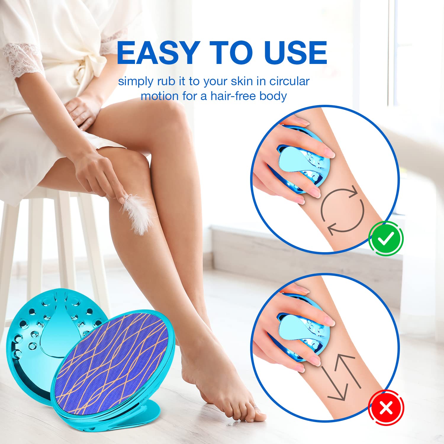 Crystal hair eraser, Crystal Hair Remover for Women and Men, Razorless Shave(2nd Generation)