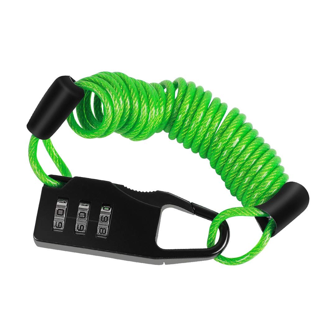 Bike Light and Phone Holder Lock Code Bicycle Combination Cycling Portable Bike Lock Lock Travel Helmet Lock Bike Accessories