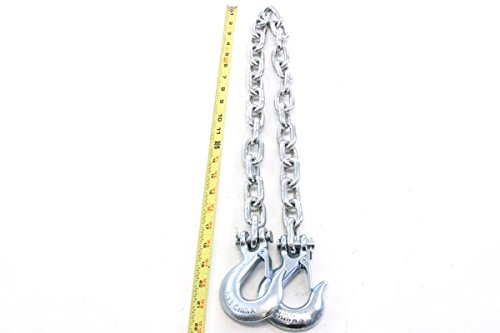 Red Hound Auto 2ea 5/16 Inches x 36 Inches Trailer Heavy Duty Safety Chains Slip Hook 10,000 lb Pair