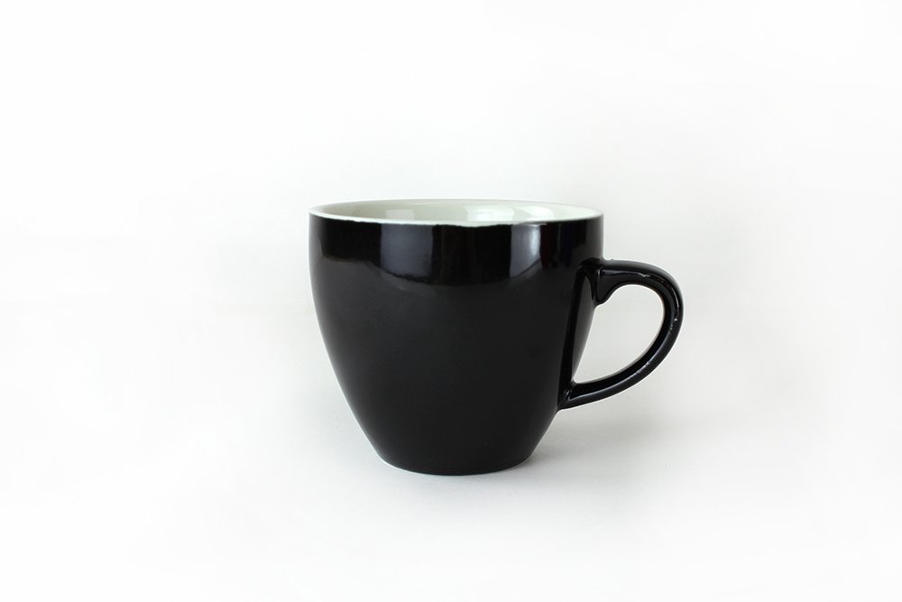 Creature Cups SKULL Ceramic Cup (11 Ounce, Black Exterior) | Hidden 3D Creature Inside Mug Emerges As You Drink | Spooky Creepy Coffee & Tea Cup