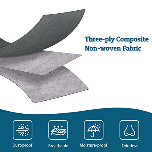 MecTo 3 Pack Clothes Storage Bag Large Capacity Under Bed Storage Organizer with Reinforced Handle Foldable Thick Fabric Storage Containers for Comforters, Blankets, Bedding (90L, Grey)