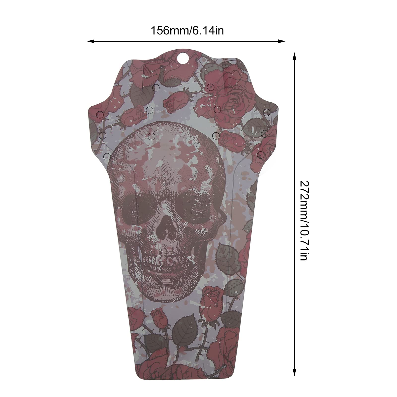 Bike Mudguard, Front and Rear Bike Mud Guard Universal Colorful Fenders with 4 Fixing Straps for Road Bike(Skull)