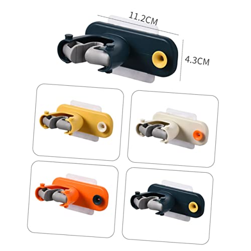 CRILSTYLEO 4pcs Mop Broom Holder Broom Wall Mount Wall Mounted Clothes Hanger Punch Garage Broom Holder Wall Mounted Shelves for Wall Mount Clothes Mounted Mop Holder Cleaning Tools
