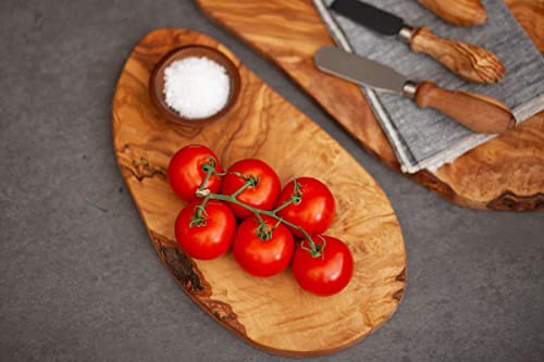 Thirteen Chefs Charcuterie Boards - Large, 12 x 6 Tramanto Olive Wooden Serving Platter for Cheese, Meat and Appetizers - Perfect Dinner Party Board - Kitchen Accessories