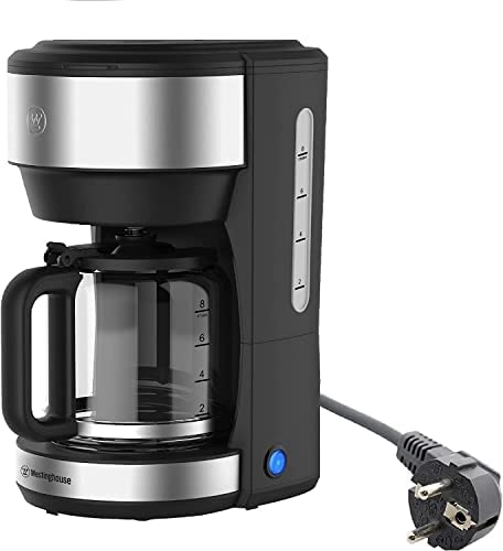 Westinghouse 220 volts Coffee Maker with Permanent Filter and Hot Plate - 6 to 10cup - Stainless Steel (NOT FOR USE IN USA)