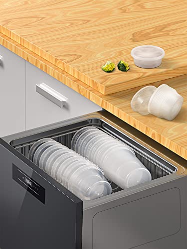 TashiBox [32 oz-24 Sets, Plastic Food Storage Freezer Containers With Airtight Lids,Plastic Microwavable Soup Containers