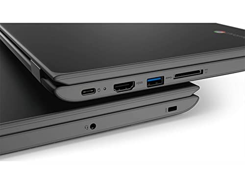 Lenovo 100e 2nd Gen 11.6" Rugged & Spill Resistant Laptop HD Chromebook Laptop, MT8173 CPU, 4GB LPDDR3 RAM, 32GB eMMC TLC SSD, 720P HD Camera, Black, Chrome OS