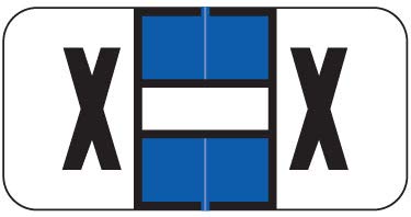 Doctor Stuff - File Folder Labels, Alphabet Letter X, Jeter 2900 - JSAM Series Compatible Alpha Stickers, Dark Blue, 3/4" x 1-1/2", 500/Roll
