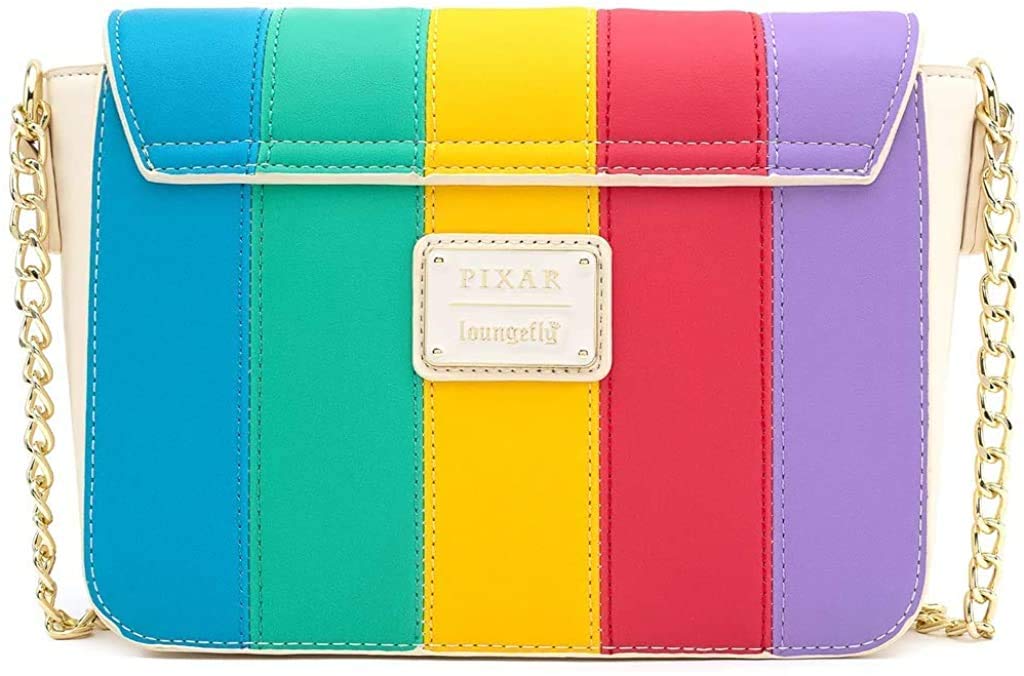 Loungefly x Pixar Inside Out Mixed Emotions Rainbow Crossbody Bag (One Size, Multi)