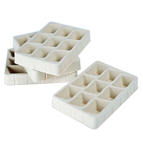 Hives and Honey Alexa Jewelry Armoire, Large, WALNUT & Earring Tray Inserts (4 Pack) Jewelry Storage, Sand (9006-905)