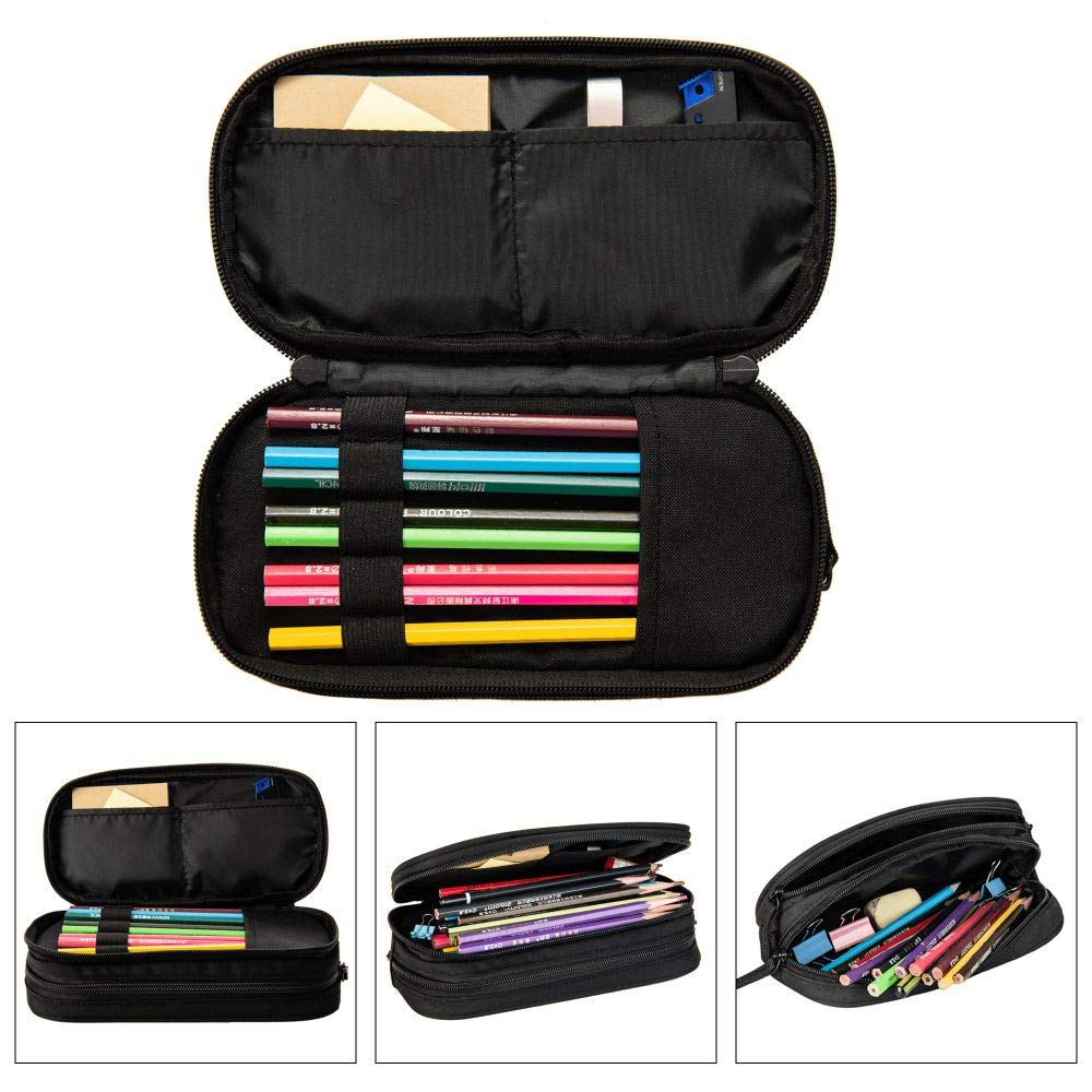 Moslion Gaming Pencil Pen Case Gamer Video Games Controller Joystick Funny Symbol Digital Sign Big Capacity Office College School Large Storage High Bag Pouch Holder Box Organizer