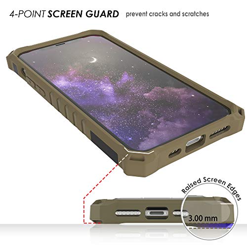 BEYOND CELL Tri-Shield Phone Case Compatible with iPhone 11 Pro (2019) 5.8” only, Military Grade Drop Tested, Shockpoof High Impact Rugged Armor Cover with Metak Kickstand, Belt Clip Holster