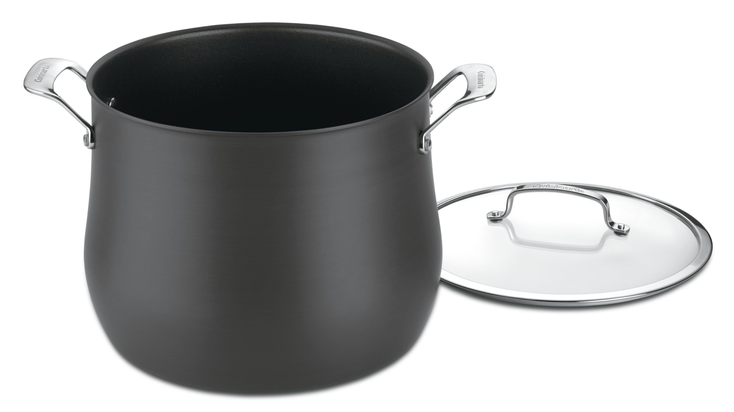 Cuisinart 6466-26 Hard Anodized 12-Quart Contour-Stainless-Steel-Cookware, Stockpot w/Cover & 644-24 Chef's Classic 6-Quart Nonstick-Hard-Anodized, Stockpot w/Cover