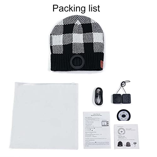 Dead or Alive Bluetooth Music Headset Hat Binaural Stereo LED Night Lighting Warning Light Warm Knitted Hat