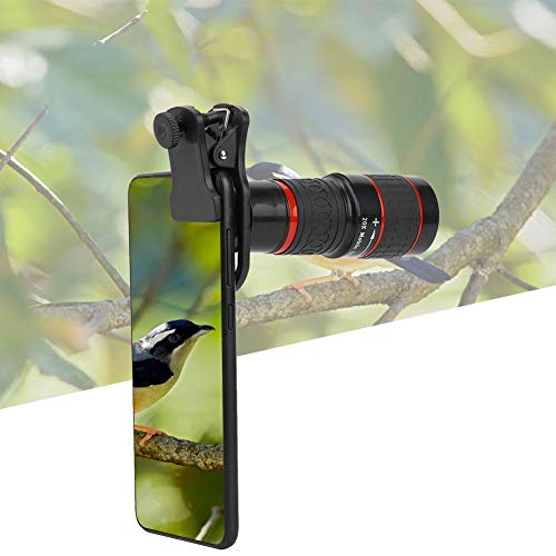 LIZEALUCKY Phone Camera Lens, 20X Long Focus Zoom Telephoto Lens with Phone Clip for Smart Phone Tablet PC Mobile Phone Lens Accessories