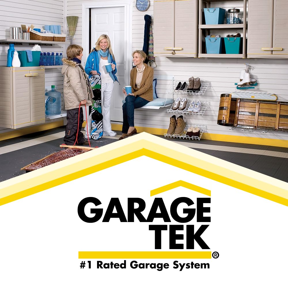 GarageTek 48" Heavy Duty Garage Shelving | Steel Shelf for Garage | Portable Utility Shelf Heavy Duty - Wire Shelving Rack, Mounts on TekPanel, TekTrak and Most Garage Storage Slat Walls