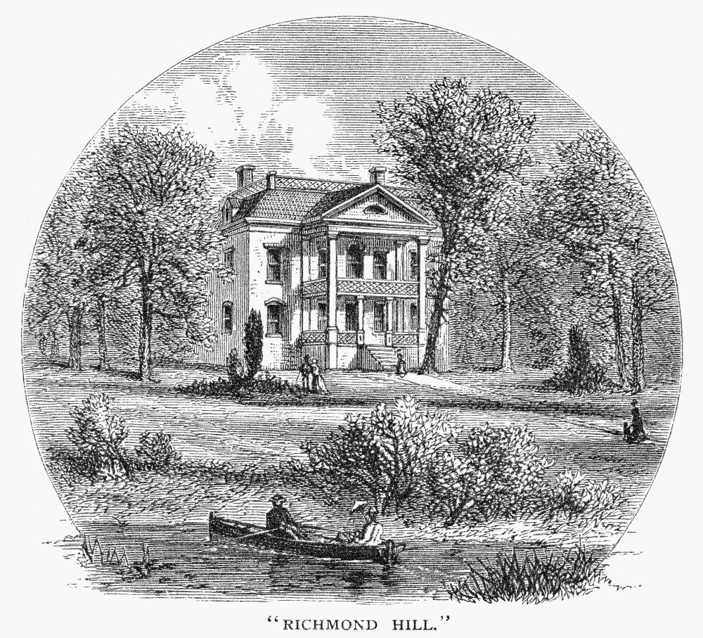 New York Mansion 1760 Nrichmond Hill Built 1760 At The Corner Of Varick And Charlton Streets For Some Time General George WashingtonS Headquarters Later The Country Home Of Aaron Burr Wood Engraving 1