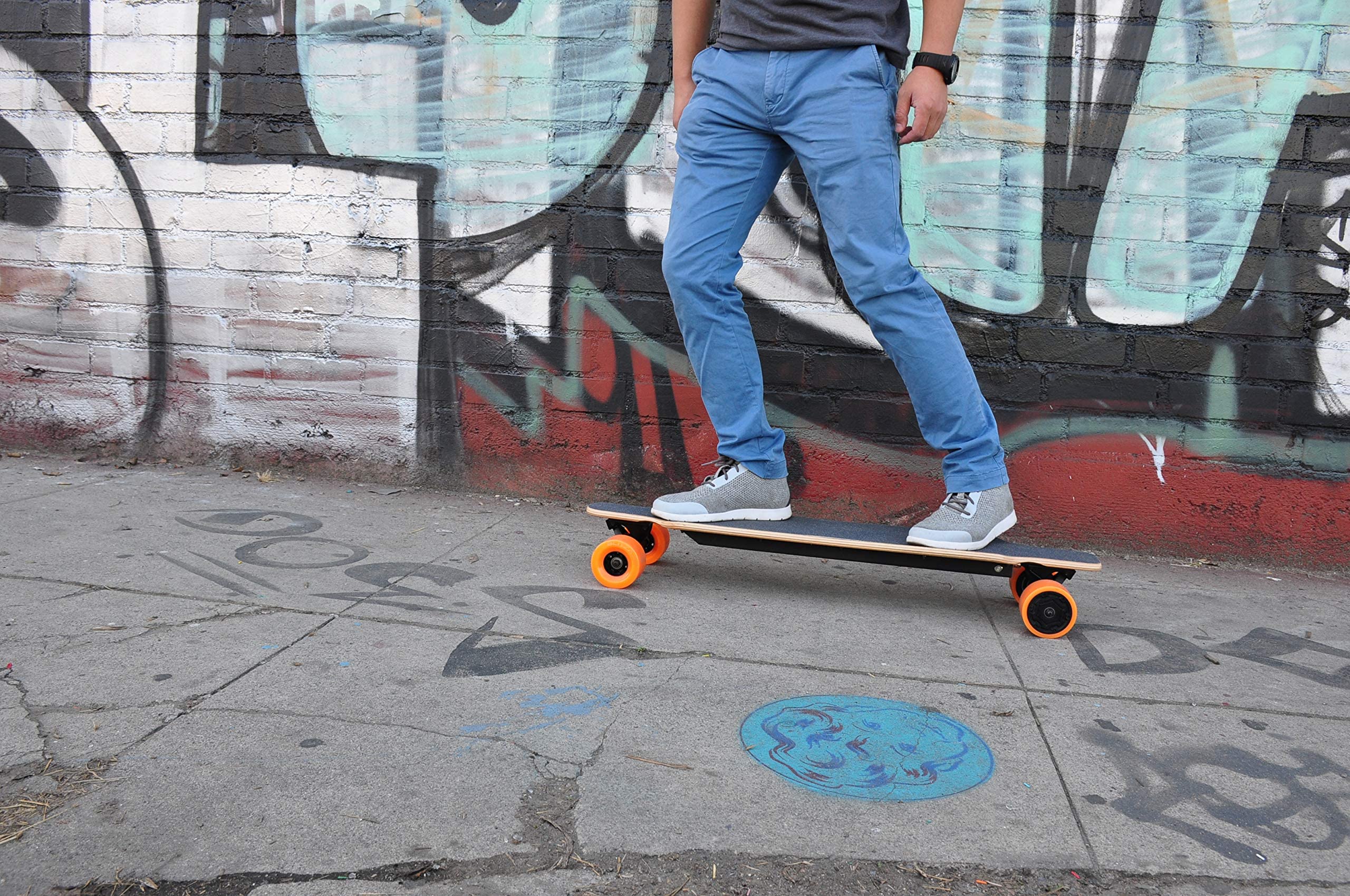Blitzart 38" Hurricane Electric Longboard Electronic Skateboard 18mph 350w brushless Motor (Hurricane Black)