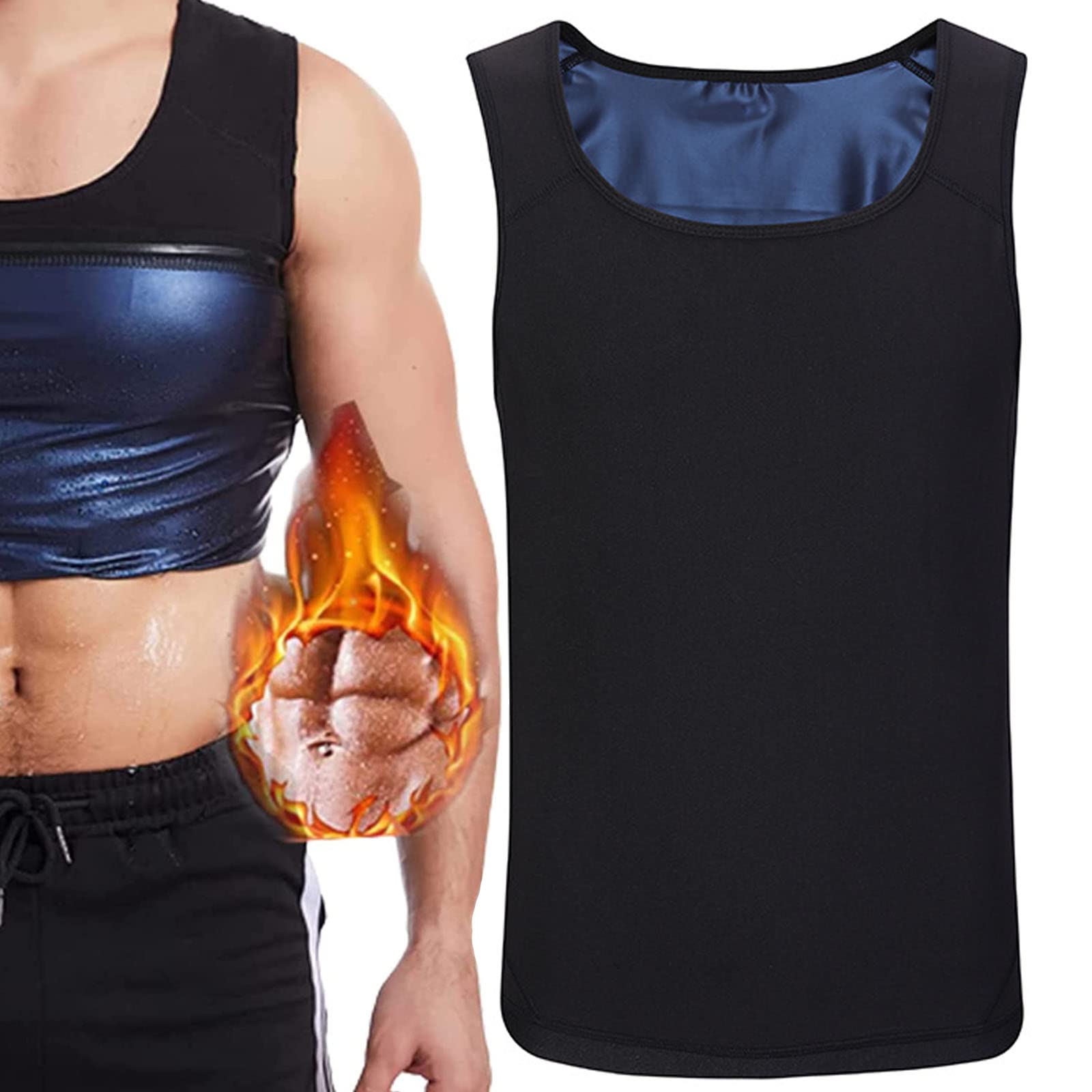 CGTFY Gynecomastia Compress Tank Top, Compression Tank Top Men, Men Slimming Body Vest Black (XXL)