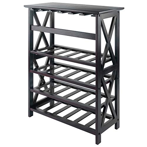 Winsome Rio Wine Storage, 28.74" W x 35.71" H x 13.39" D, Espresso