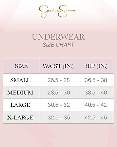 Jessica Simpson Women's Underwear - 5 Pack Stretch Microfiber Lace Thong Panties (S-XL), Size Medium, Black/Black/Animal Blush/Rose/Floral Rose