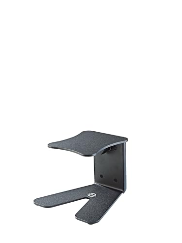 K&M Konig & Meyer 26772.000.56 Table Monitor/Speaker Stand | Solid Stable V Shape Level Base | Height Adjust | Secure Safety Pin | Non-Slip/Vibration Rubber Pads | Steel | German Made | Black