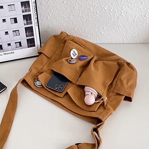 CLBDBAG Fashion Lar ity Msenr Bag th Pin Bads Shoulr s Multi-kets for Travel Office
